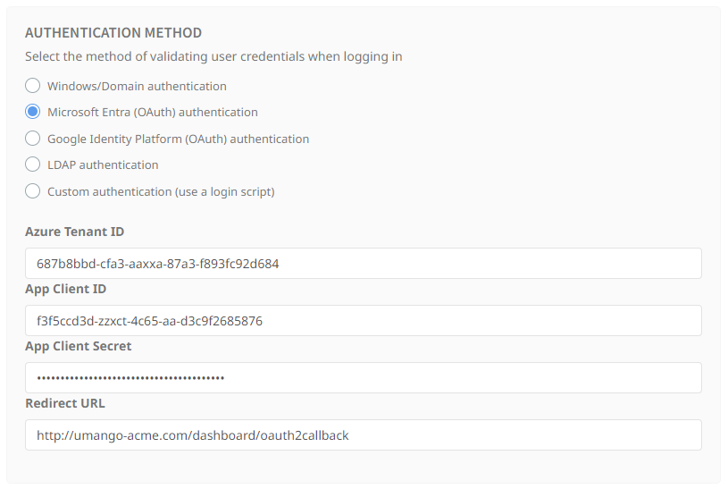 Azure AD Authentication